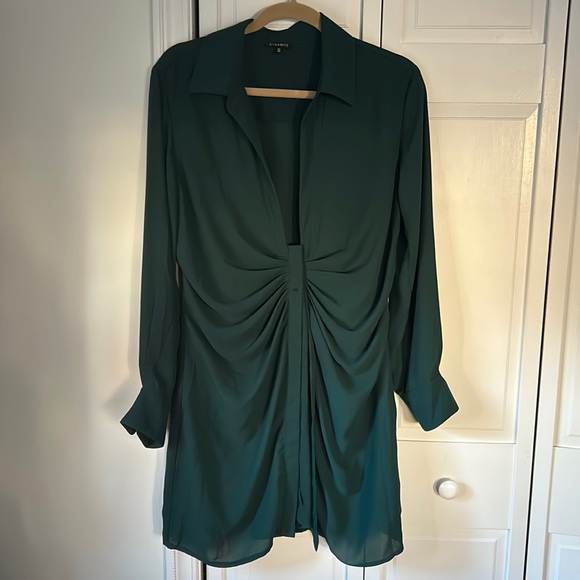 Dresses | Dark Green Dynamite Button Down Dress | Poshmark
